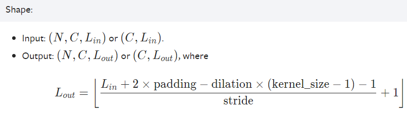 MaxPool1D output shapes can be negative when ceil_mode=True · Issue #88464 · pytorch/pytorch ...