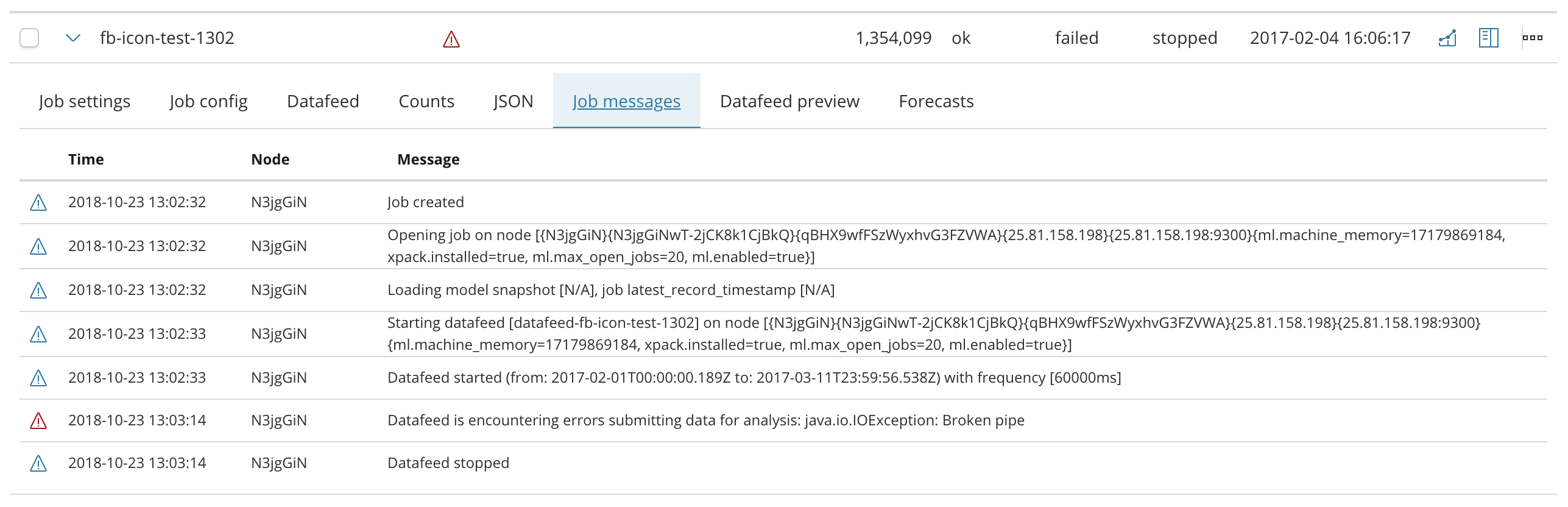 [ML] Missing job list error icon · Issue #24348 · elastic/kibana · GitHub