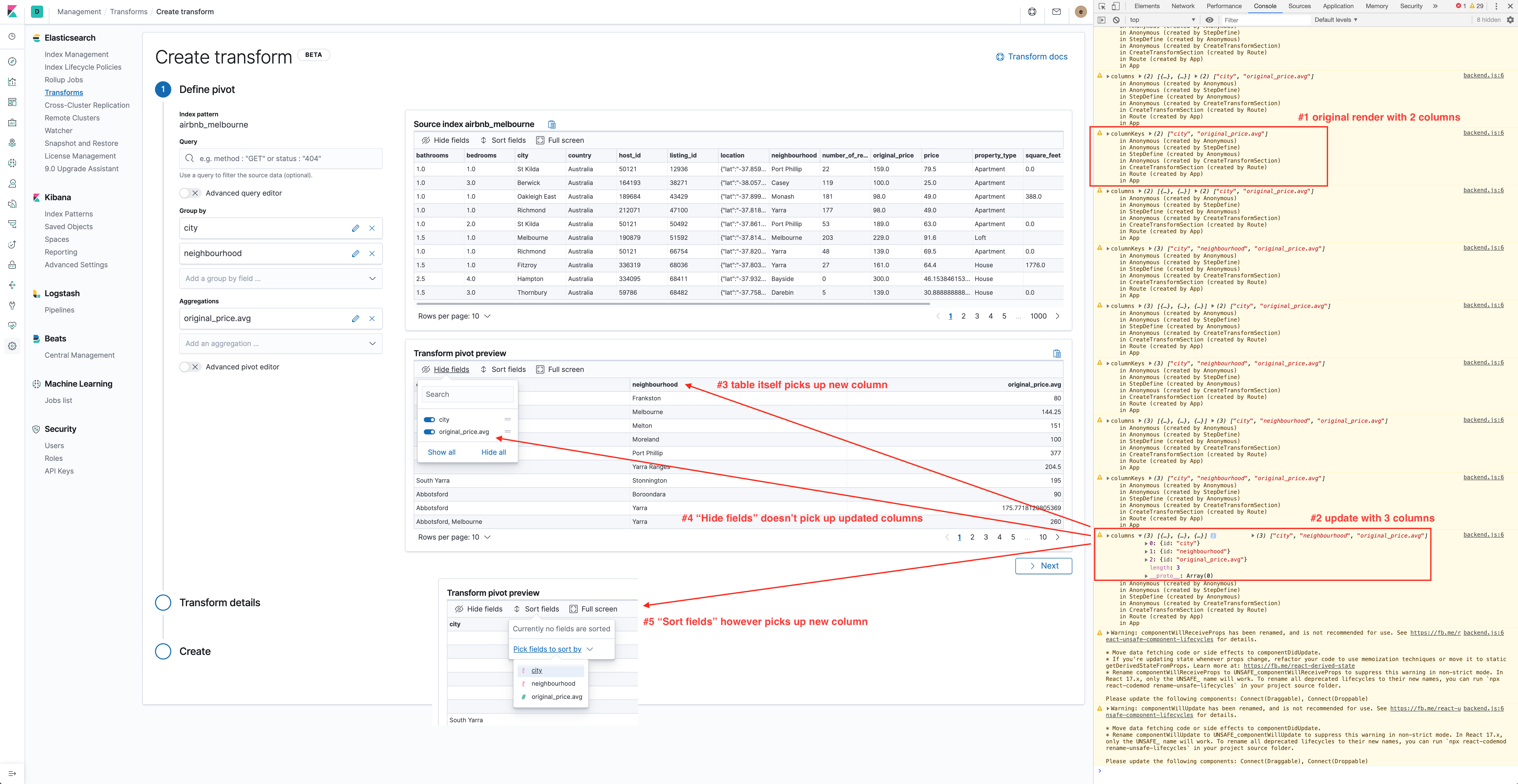 [Data Grid] "Hide fields" doesn't pick up changing columns · Issue ...