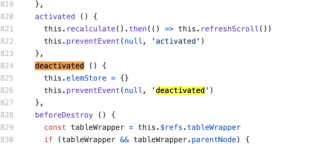 页面设置了keep-alive后，table宽度自适应失效的问题 · Issue #1015 · x-extends/vxe-table · GitHub