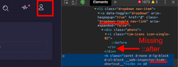 Bug Dropdown Toggle After Pseudo Element Not Present In Navbar Screen Width 991px