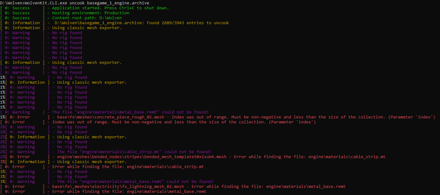 WolvenKit.CLI - Unable to find material files on export · Issue #1397 · WolvenKit/WolvenKit · GitHub