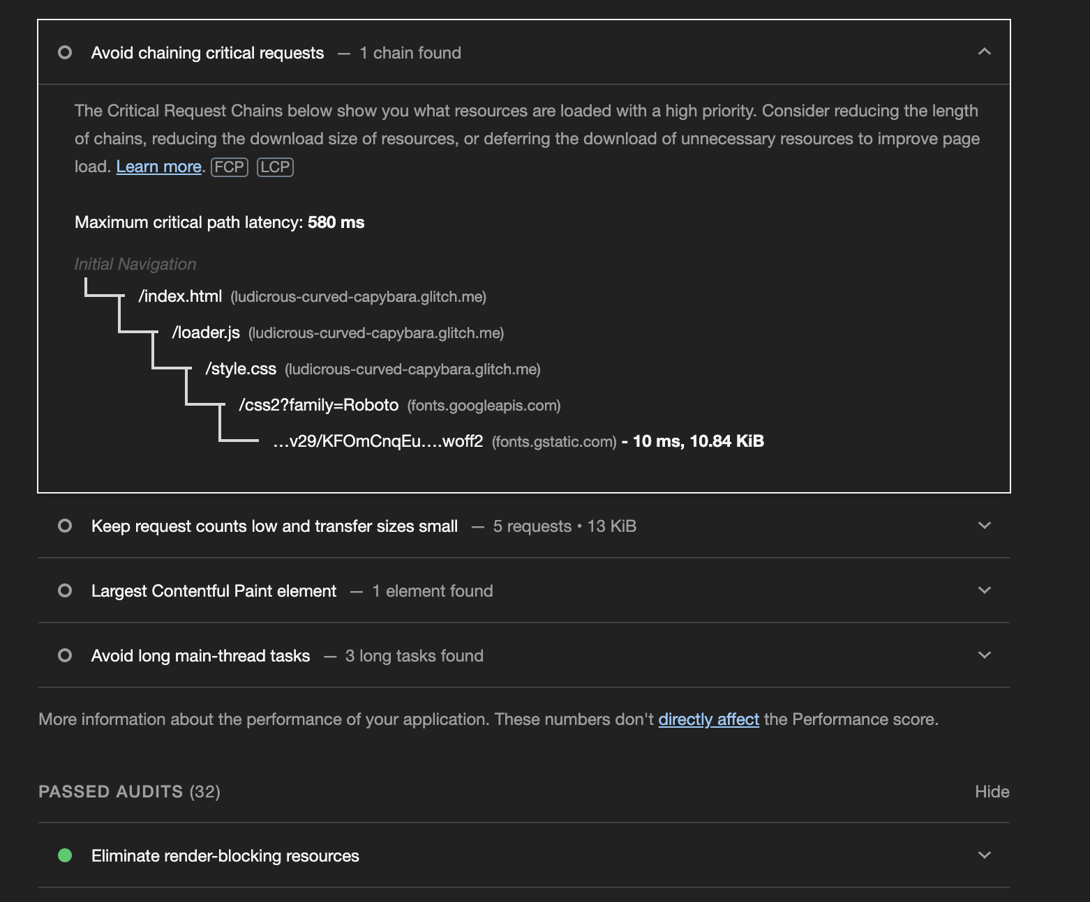 Render-blocking request waterfall not flagged · Issue #13760 · GoogleChrome/lighthouse · GitHub