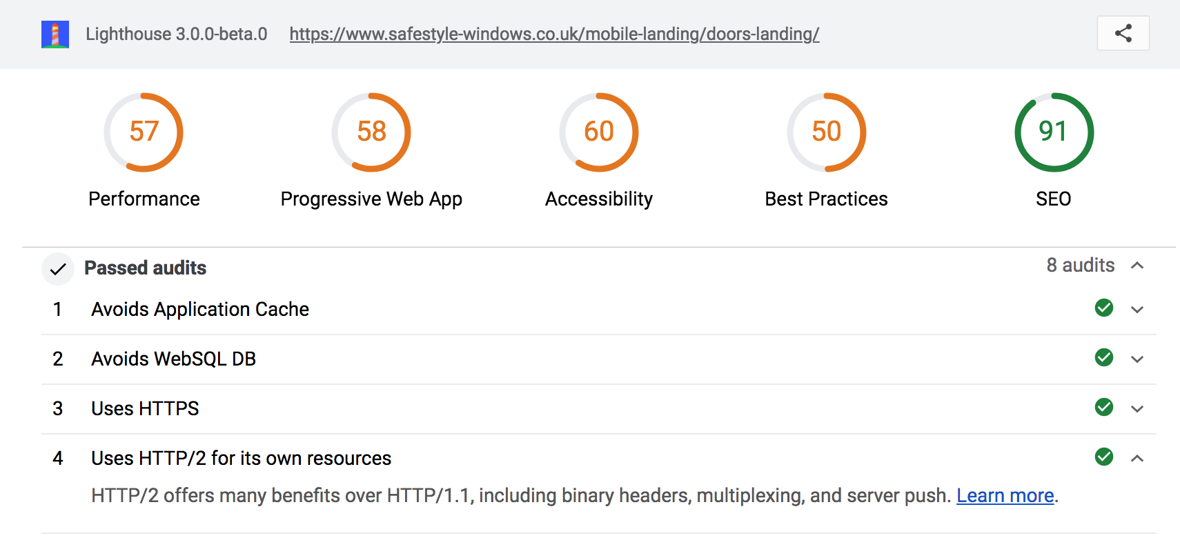 False positive H2 audit in Chrome · Issue #5396 · GoogleChrome/lighthouse · GitHub