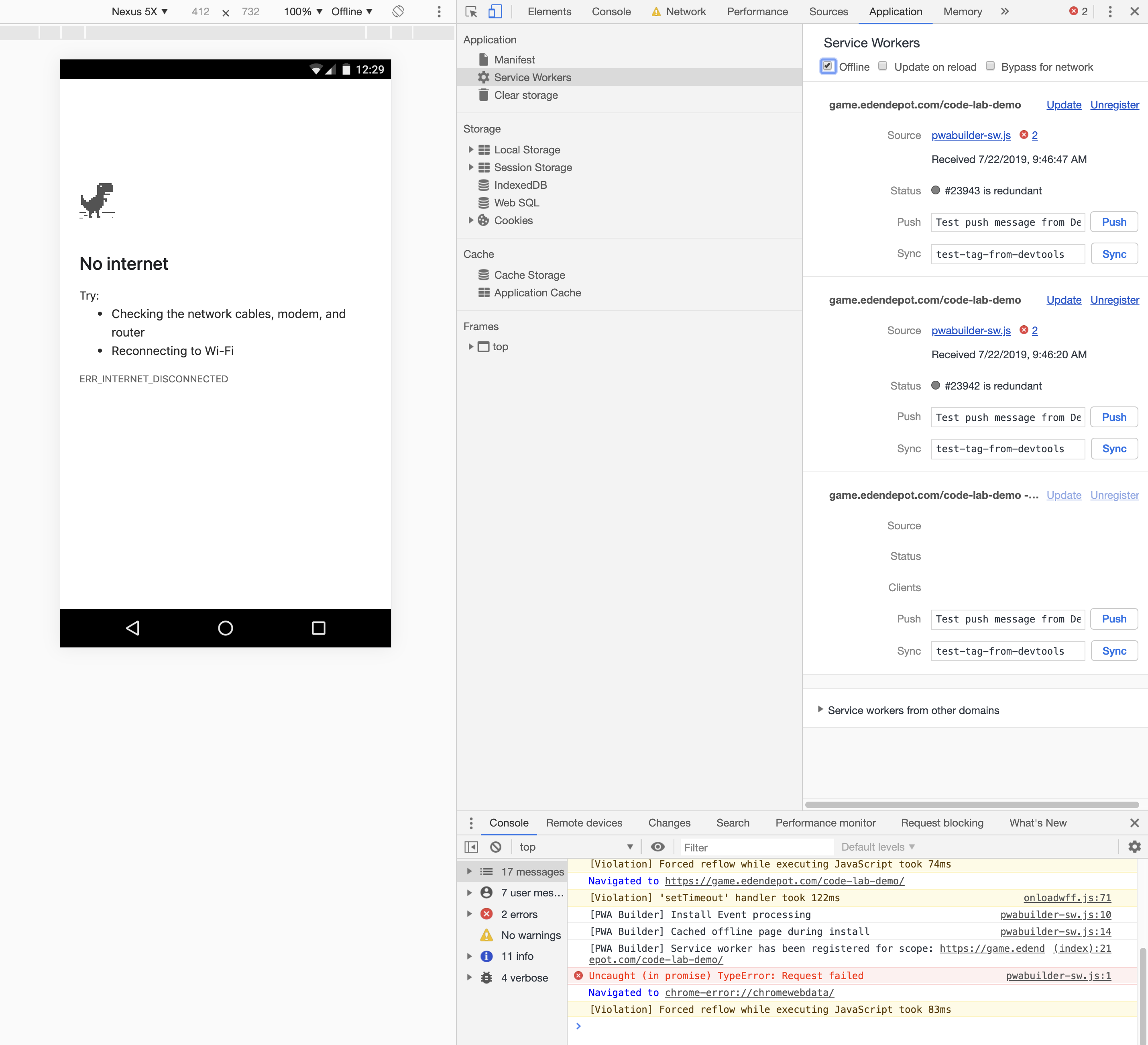 PWA, Unable to fetch start URL via service worker. · Issue #9429 · GoogleChrome/lighthouse · GitHub