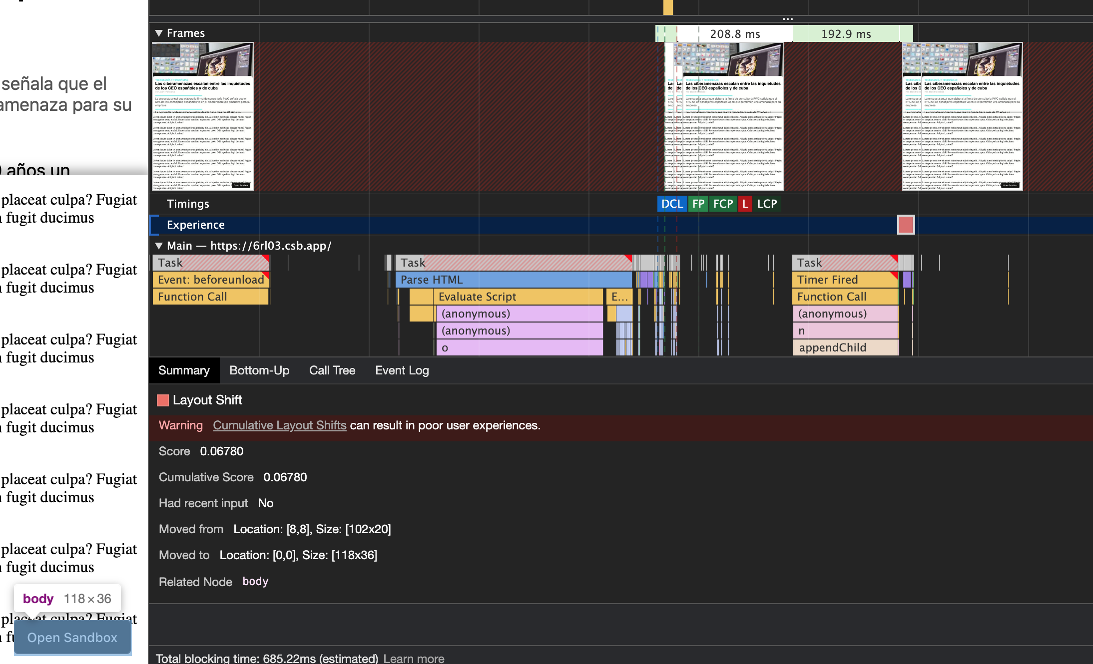Wrong CLS for a sticky positioned element · Issue #11619 · GoogleChrome/lighthouse · GitHub