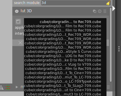 [LUT 3D] Dropdown in module doesn't show 3d luts even after setting preferences and restarting ...