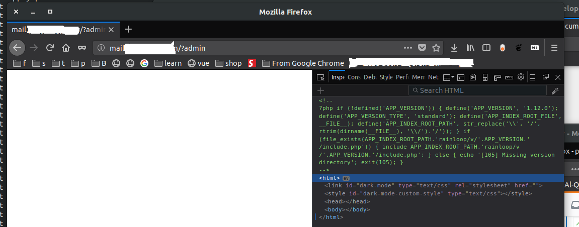 Blank Page With Php Code On Console · Issue 1696 · Rainloop Rainloop Webmail · Github