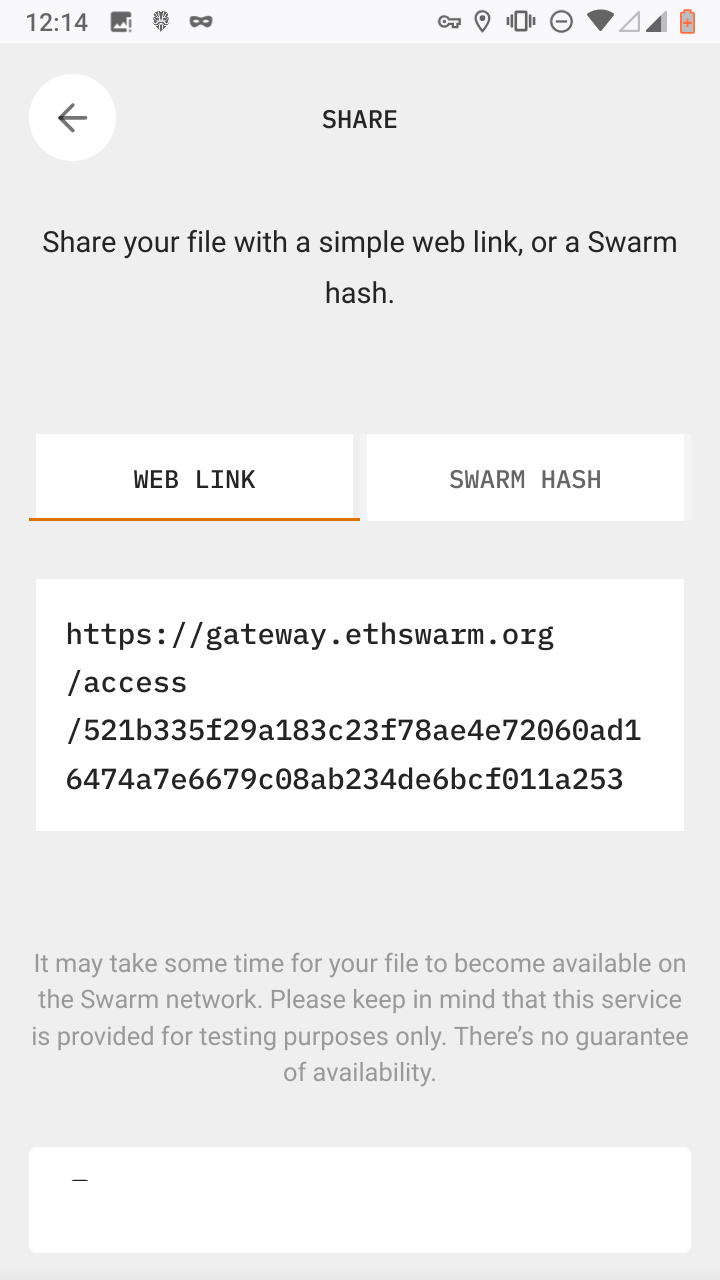 The copy link button has no text and icon when in fullscreen · Issue #91 · ethersphere/gateway ...