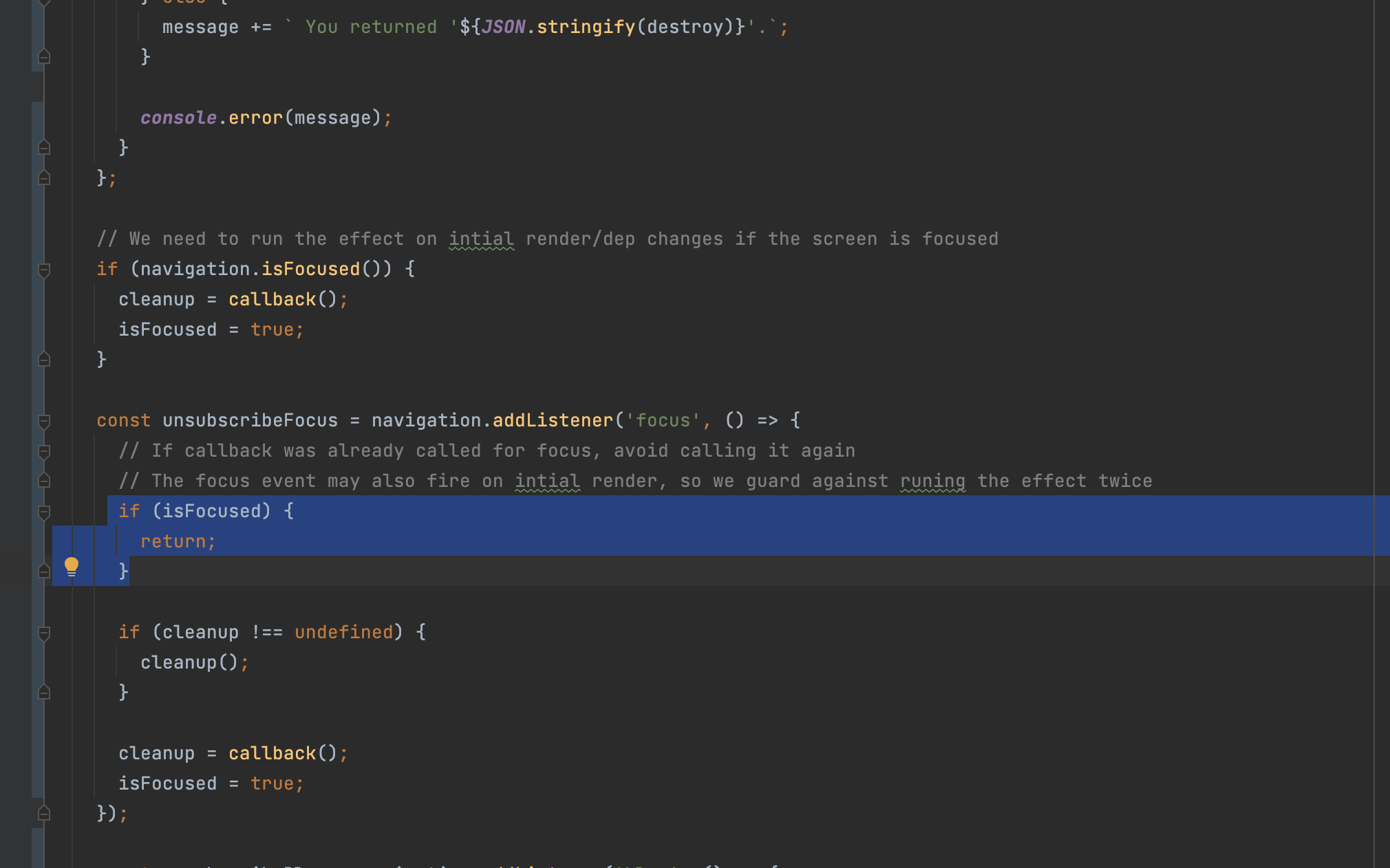 Usefocuseffect Bug With Getfocusedroute · Issue 11272 · React