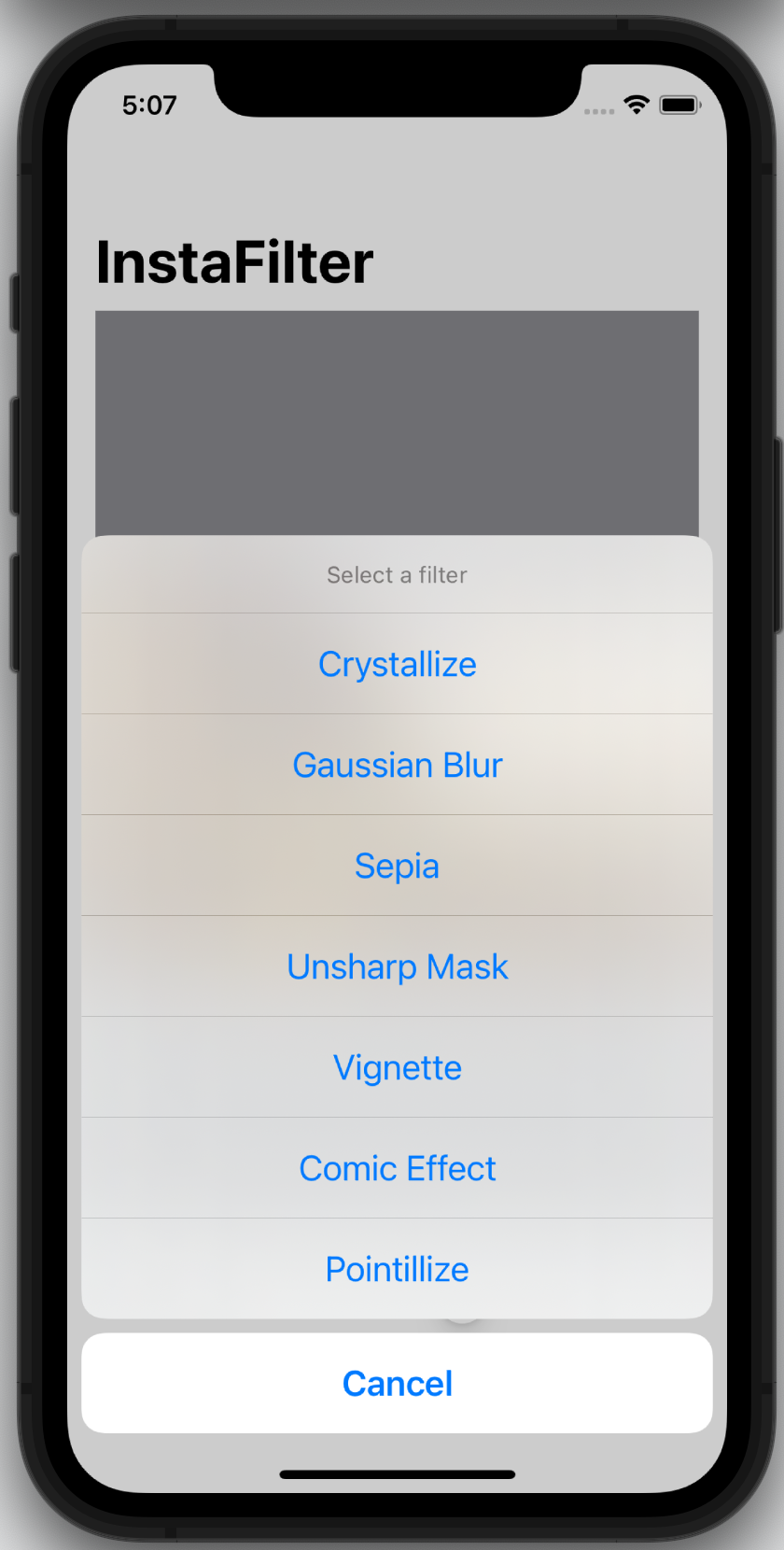 GitHub - manuelcasocavallo/HWS-13-Instafilter: Instafilter - SwiftUI