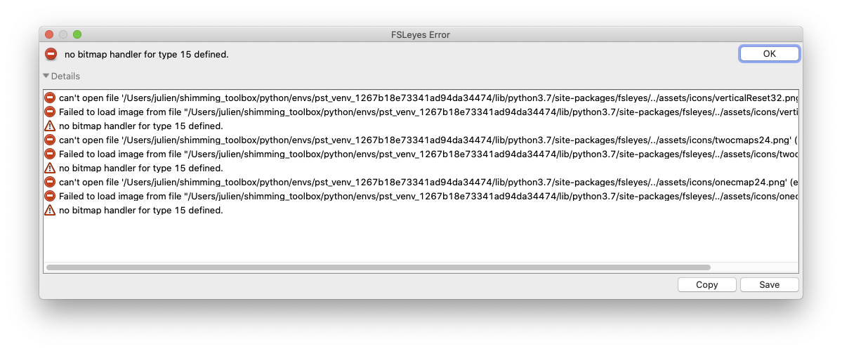 Error: No bitmap handler for type 15 defined · Issue #6 · shimming ...