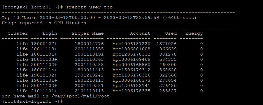 编写sreport指令 · Issue #98 · PKUHPC/CraneSched · GitHub