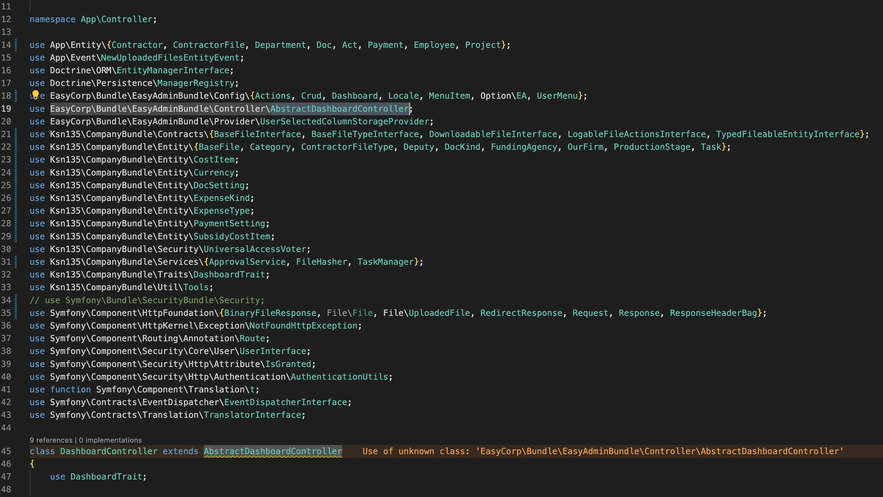 Use of unknown class · Issue #284 · DEVSENSE/phptools-docs · GitHub