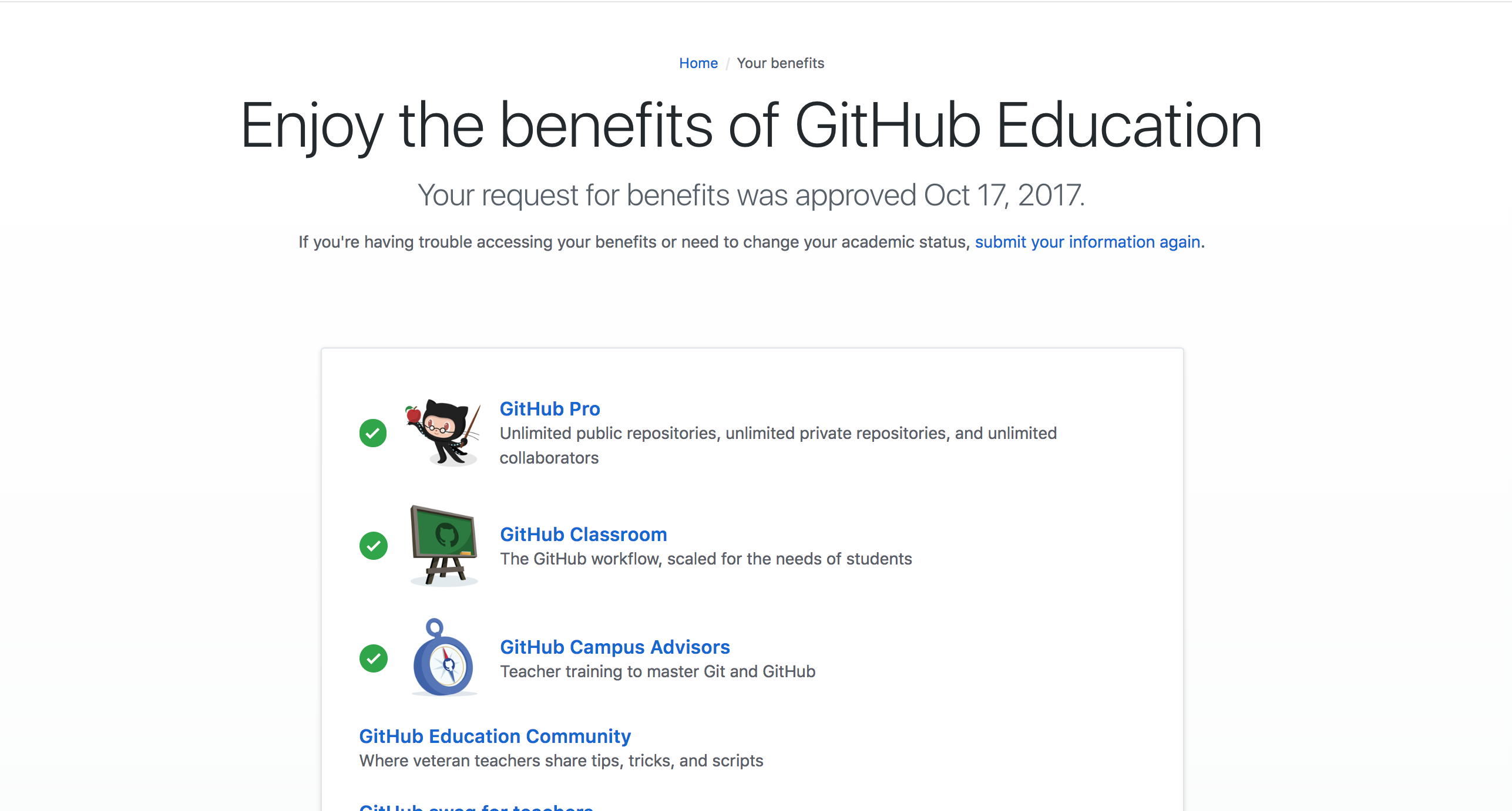 Students can not accept assignment and create repos. · Issue #1763 ...