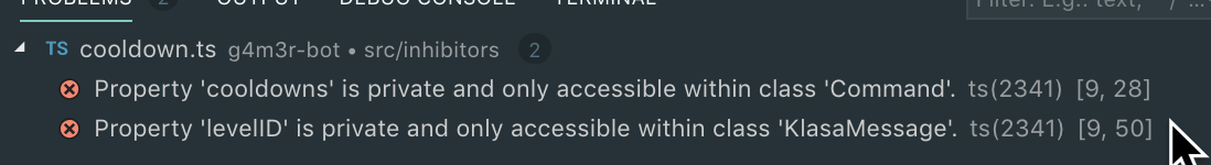 Transferable Pieces Should Not Use Private Functions · Issue #770 · dirigeants/klasa · GitHub