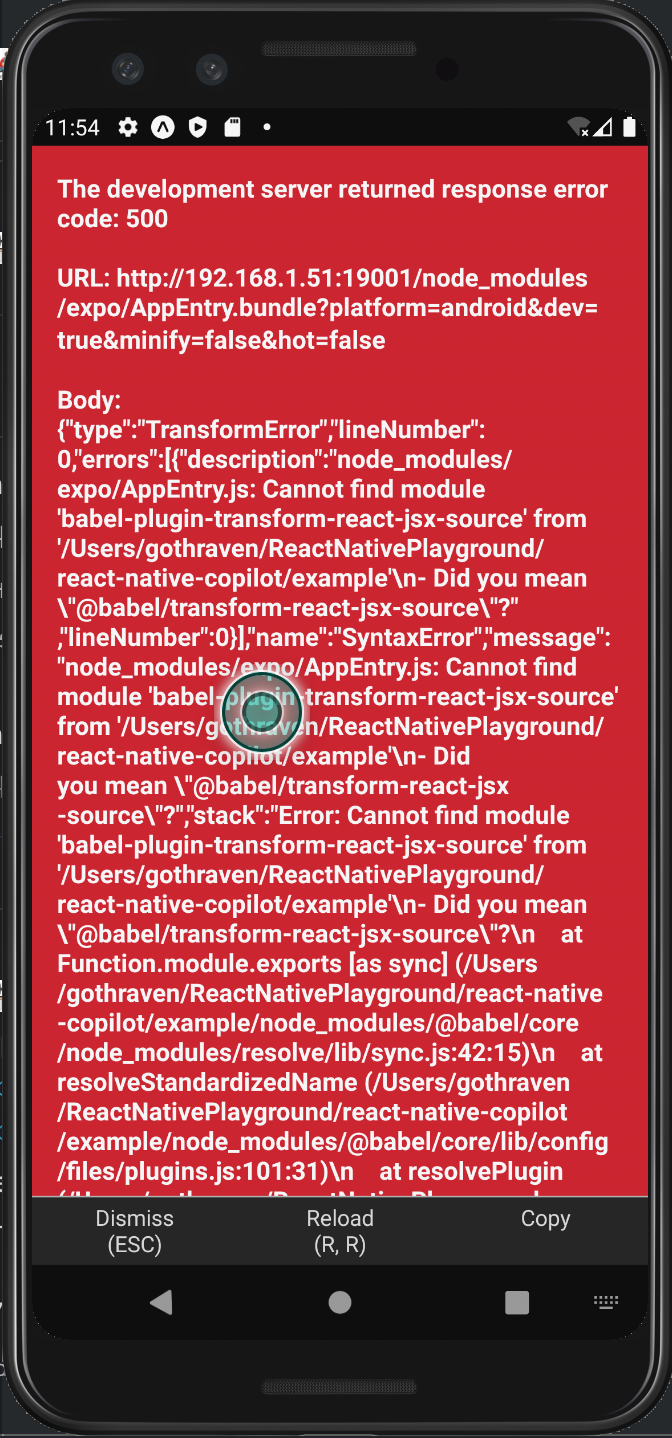 The Example Is Not Working · Issue 170 · Mohebifar React Native Copilot · Github