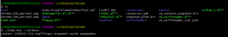 VSCode Portable-Mode won't start (Windows Server 2012R2) · Issue #108191 · microsoft/vscode · GitHub