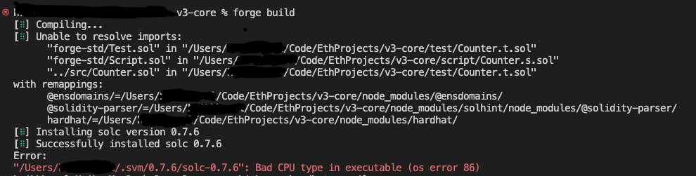Solc installation for `0.7.6` does not execute on m1/m2 mac · Issue #4279 · foundry-rs/foundry ...