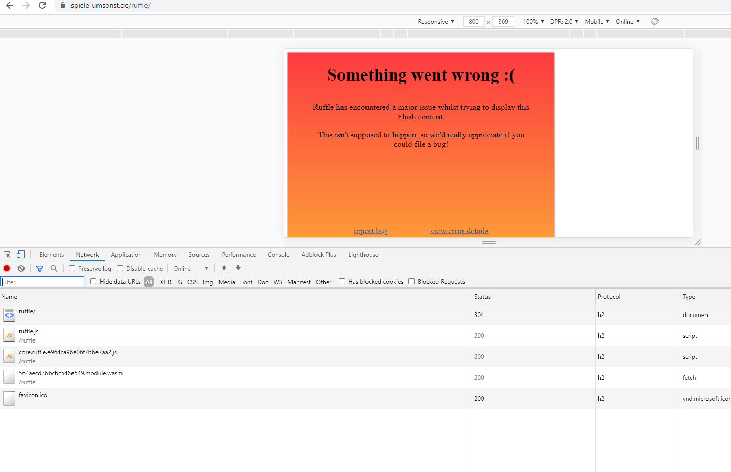 Web Ruffle Doesnt Load Anymore · Issue 1541 · Ruffle Rsruffle · Github 5507