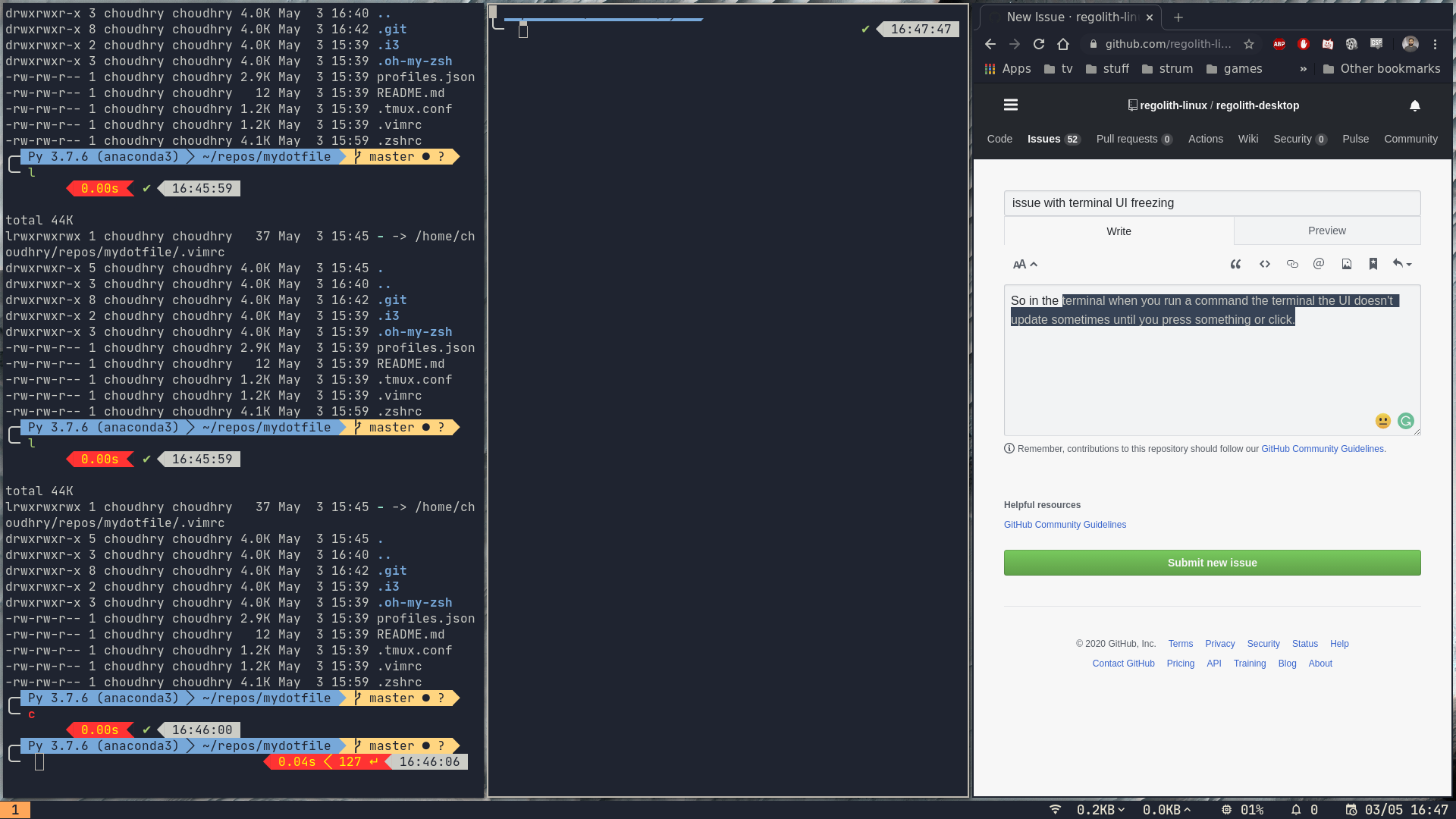 issue with terminal GUI freezing · Issue #370 · regolith-linux/regolith-desktop · GitHub