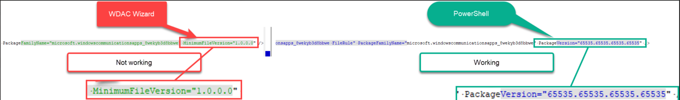 WDAC Wizard deny PFN rules are not effective · Issue #288 · MicrosoftDocs/WDAC-Toolkit · GitHub