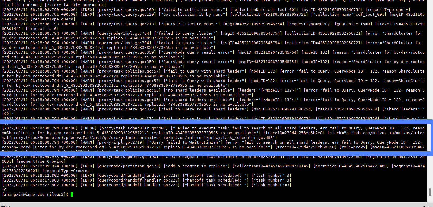 [Bug]: When reboot the server and start milvus, query node is not available · Issue #18606 ...