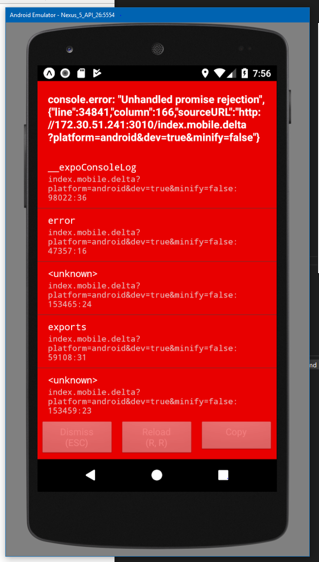 Error in Android Emulator · Issue #630 · sysgears/apollo-universal-starter-kit · GitHub