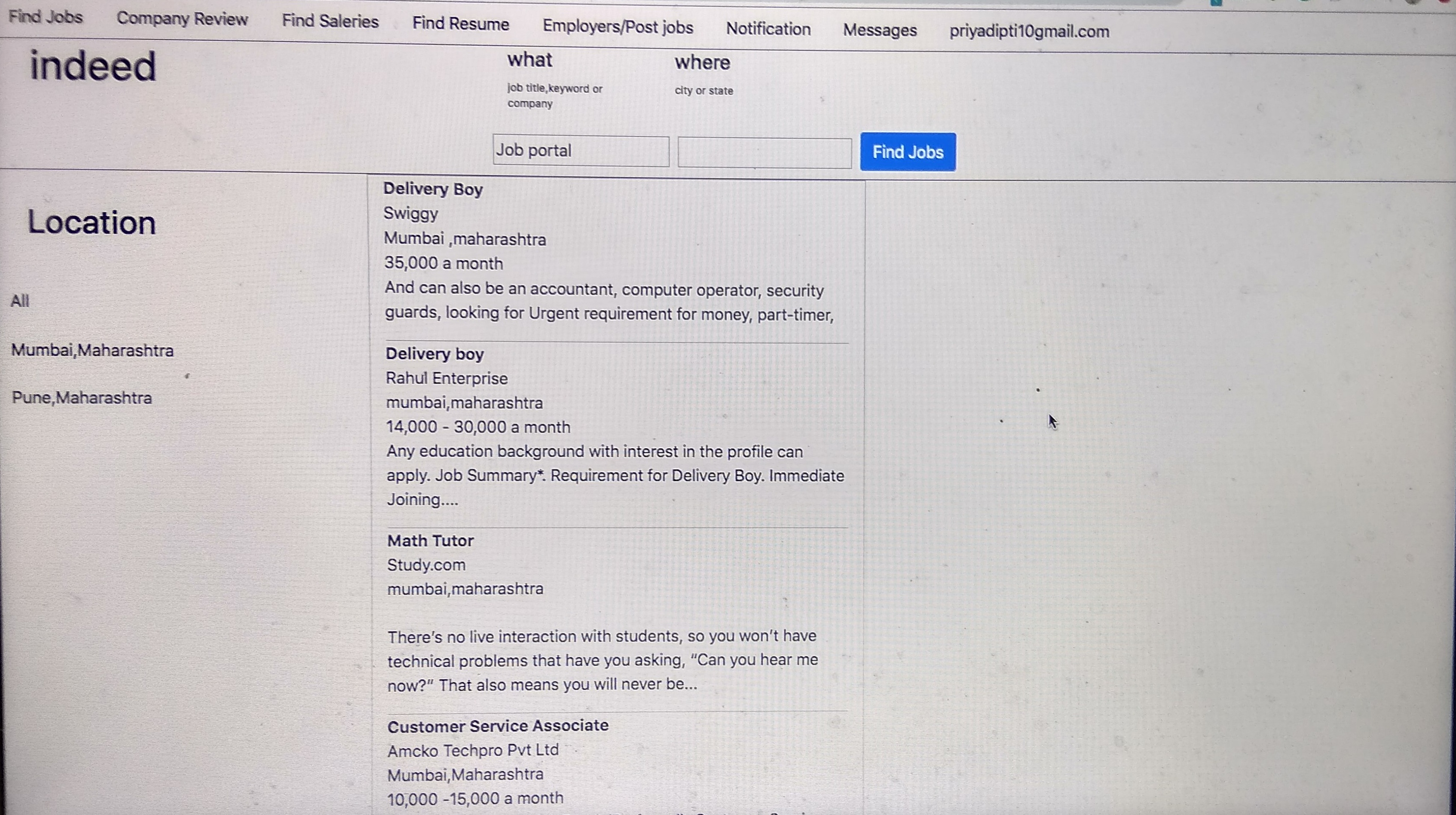 GitHub - diptipriya/jobportal