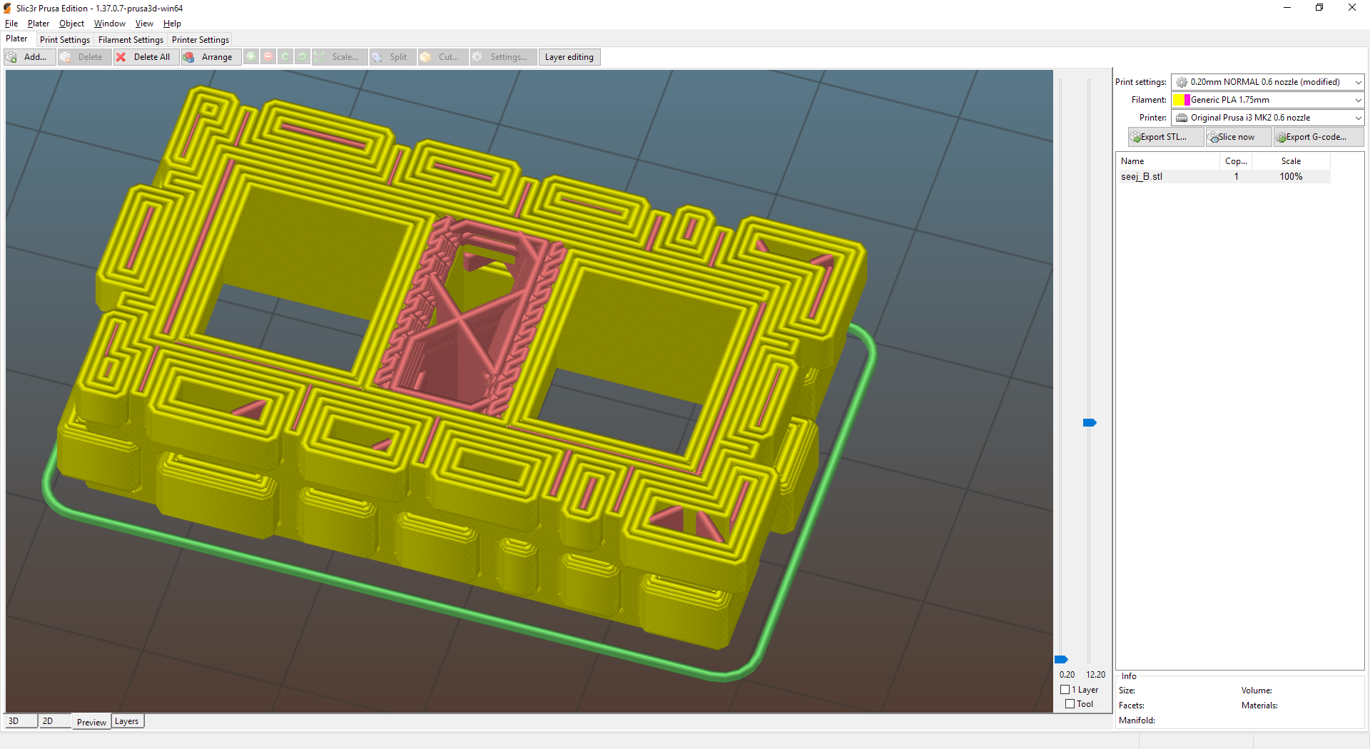 multiple perimeters on multipart object with single extruder · Issue ...