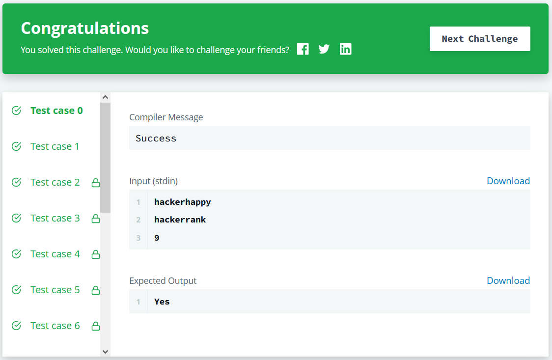 Hackerrank Append And Delete Passed All The Test Cases · Github 