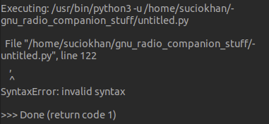 Python invalid syntax- inserting extra comma · Issue #4757 · gnuradio/gnuradio · GitHub