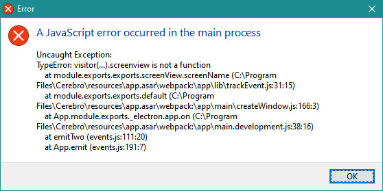 win 10 2004 после обновления системы, перестала запускаться. · Issue #511 · cerebroapp/cerebro ...