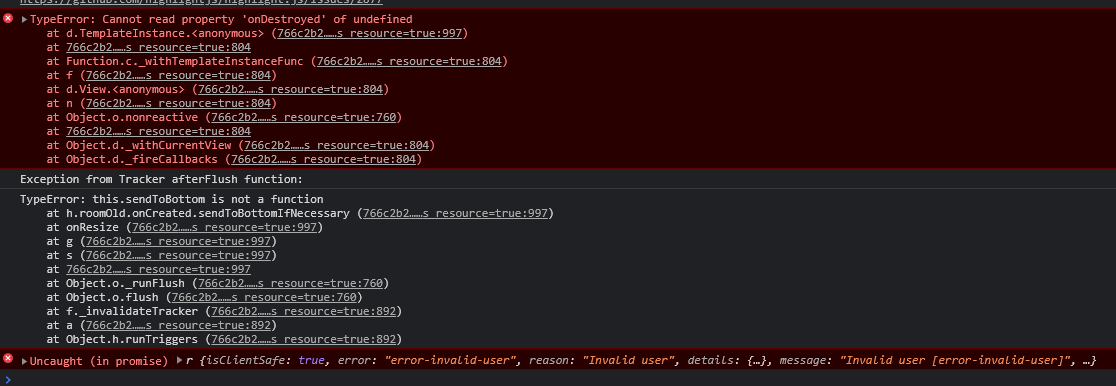 Quick Navigation Between Rooms Causes The Server Crash · Issue 22185 · Rocketchatrocketchat 