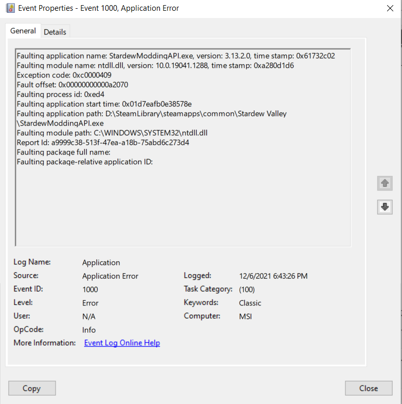 SMAPI 3.13 fails to launch for some users · Issue #818 · Pathoschild/SMAPI · GitHub