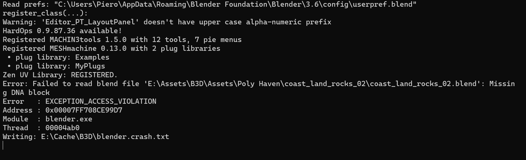 Poly Haven causes Blender to crash · Issue #81 · Poly-Haven/polyhavenassets · GitHub