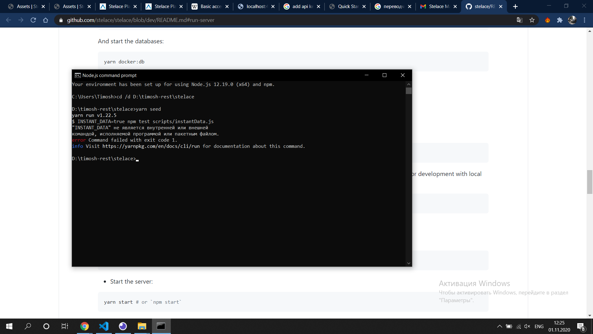 "INSTANT_DATA" is not internal or external command, executable program, or batch file · Issue ...