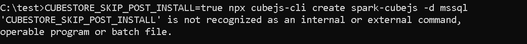 Unable to create a cube project using npx in cli · Issue #2874 · cube-js/cube · GitHub
