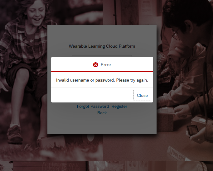 Login : That user does not exist? · Issue #179 · wearable-learning-cloud-platform/wlcp-issues ...