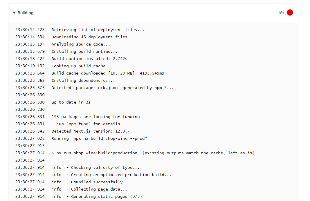 NX Monorepo Next.js project deployment via Gitlab CI to Vercel · vercel next.js · Discussion ...