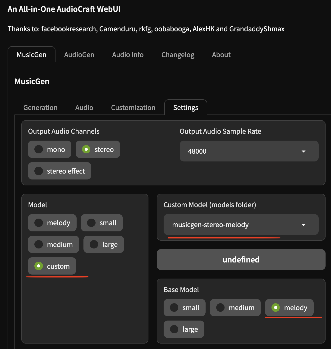 Problem loading new stereo music gen models (mac-os-fix) · Issue #56 · GrandaddyShmax/audiocraft ...