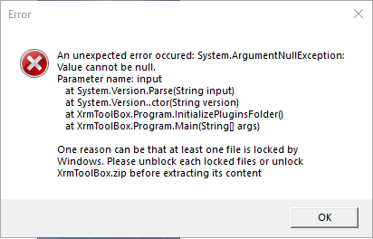 XRMToolbox doesn't open after update · Issue #844 · MscrmTools/XrmToolBox · GitHub