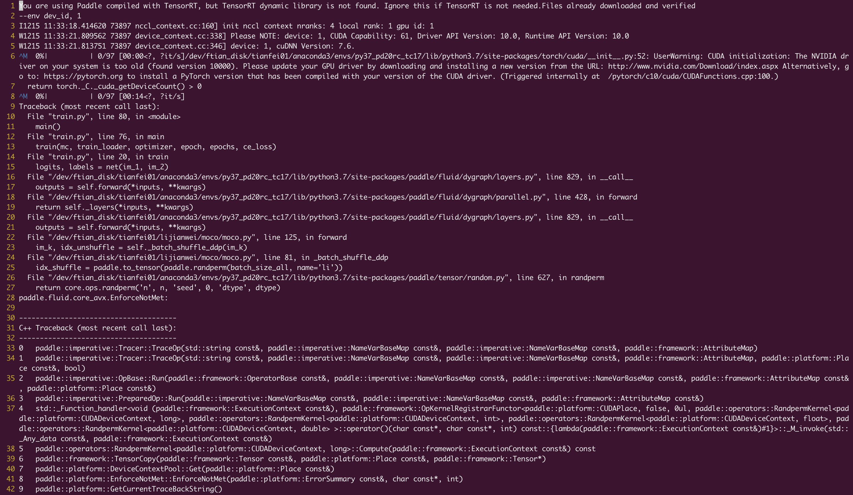 4卡下做shuffle bn出现UnimplementedError · Issue #29610 · PaddlePaddle/Paddle · GitHub