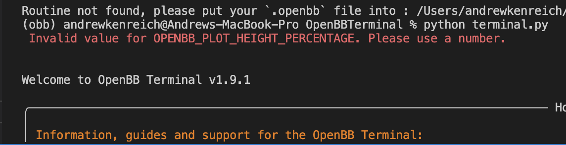 [Bug] Setting a bad environment variable can brick the terminal · Issue #2865 · OpenBB-finance ...