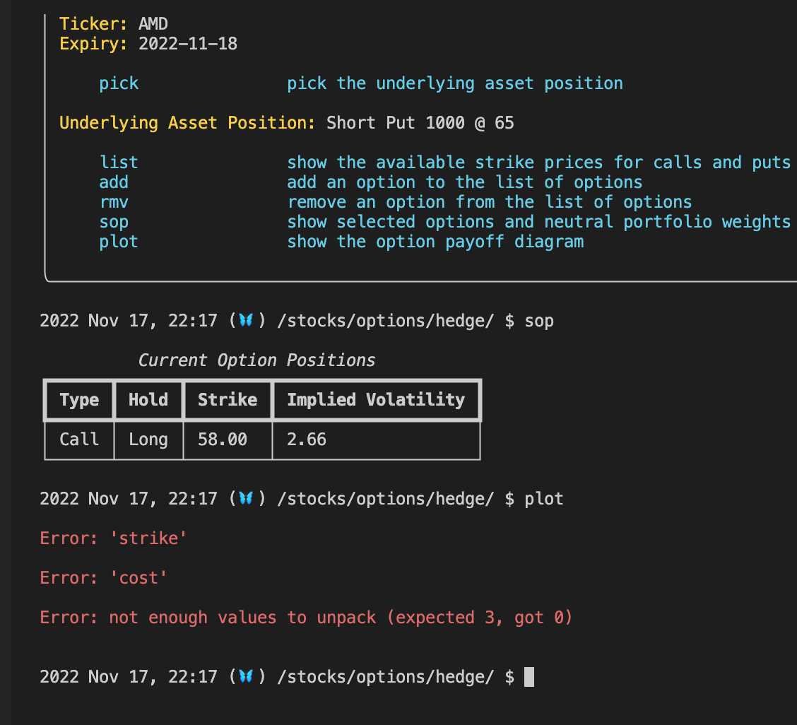 Bug Stocksoptionshedge Not Enough Values To Unpack · Issue 3456 · Openbb Financeopenbb