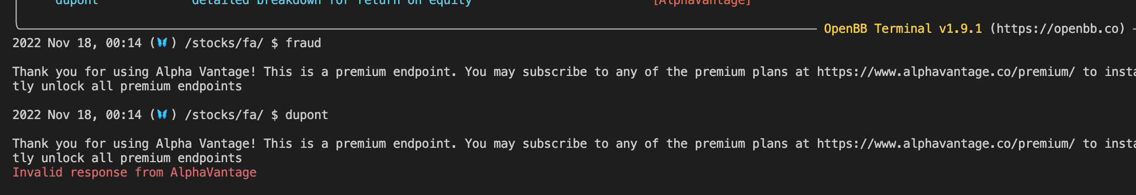 [Bug] stocks/fa/fraud and dupont - need to show API Key error · Issue #3471 · OpenBB-finance ...