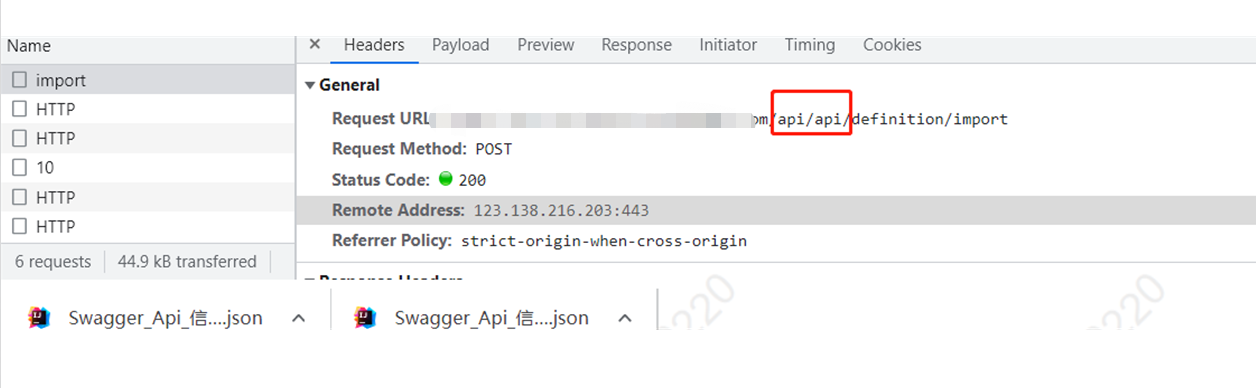 [question]swagger接口导入，之前地址只有一个api 现在有两个api · Issue 22035 · Metersphere Metersphere · Github