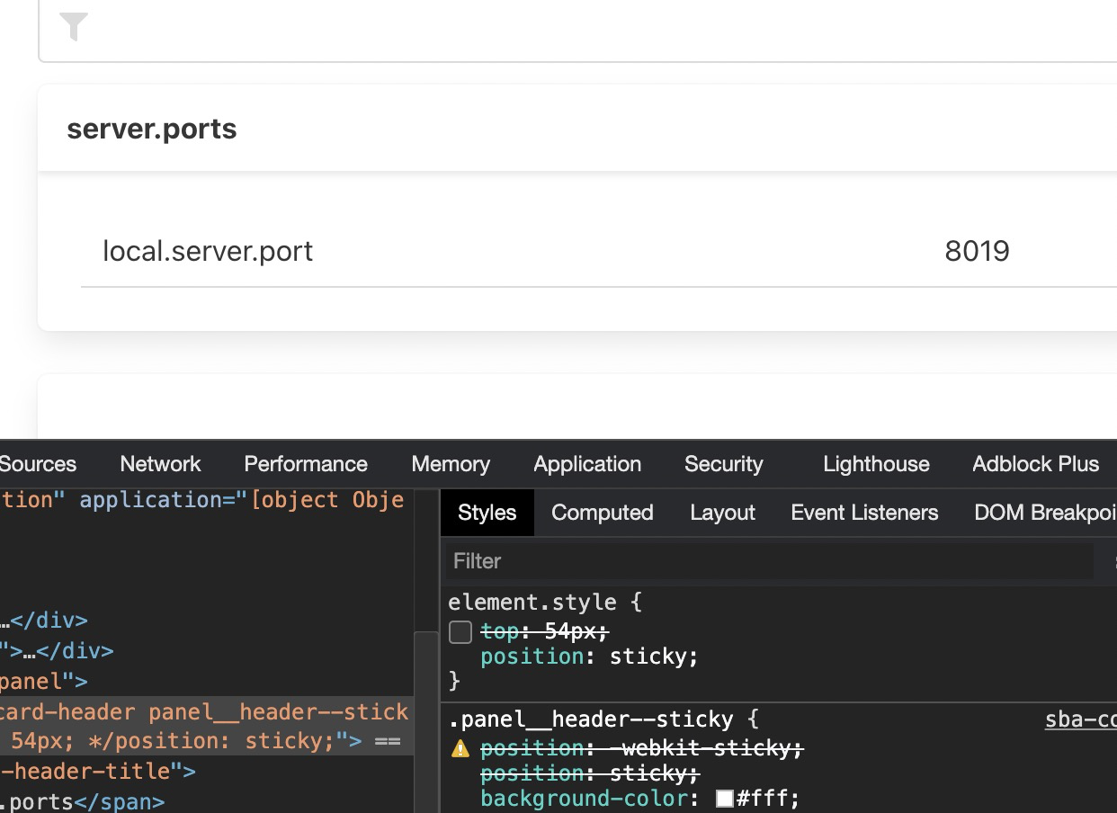The style of the insights/environment panel seems in a mess · Issue #1588 · codecentric/spring ...