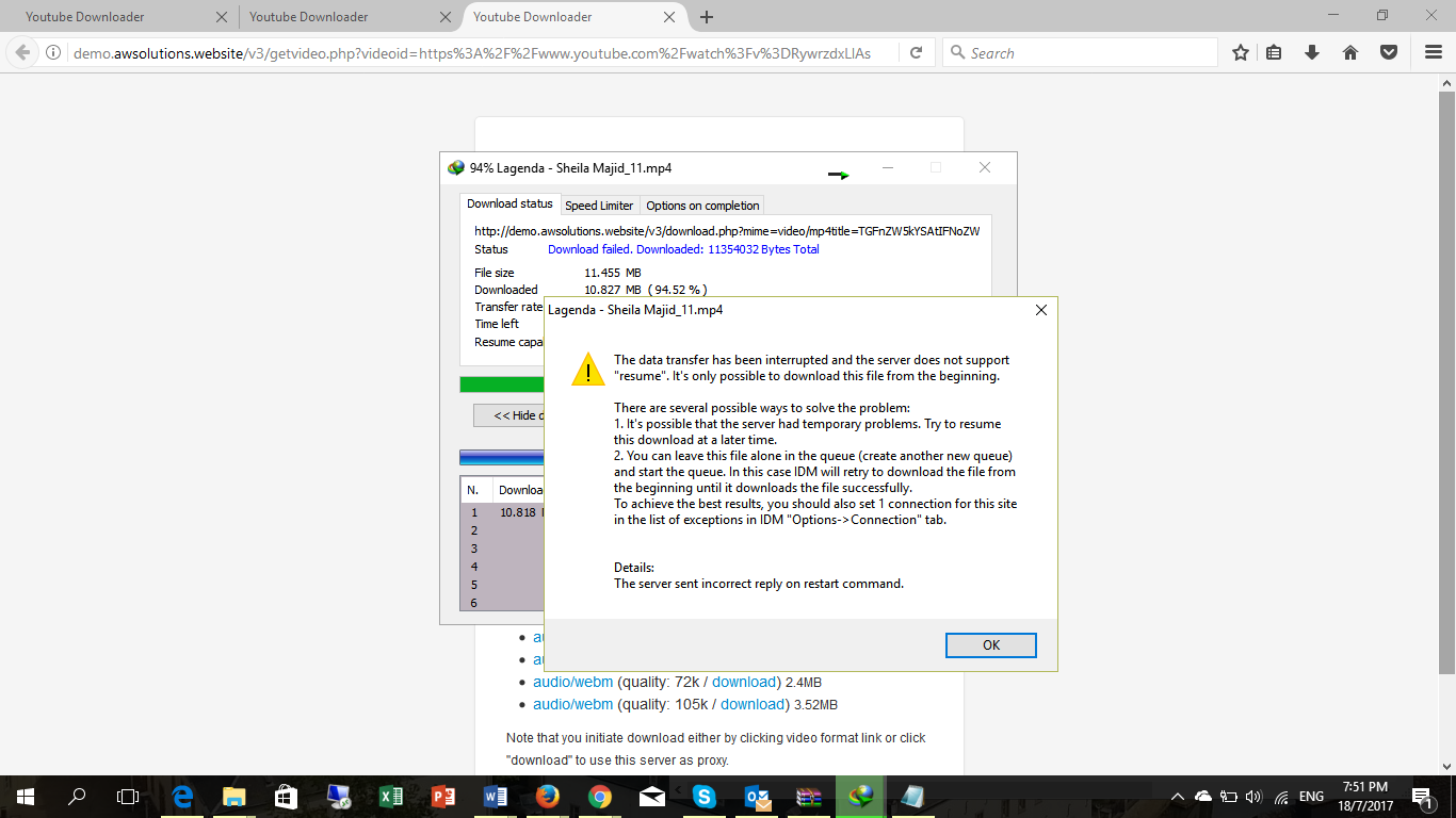 Invalid Download Token 8{ · Issue #212 · jeckman/YouTube-Downloader ...