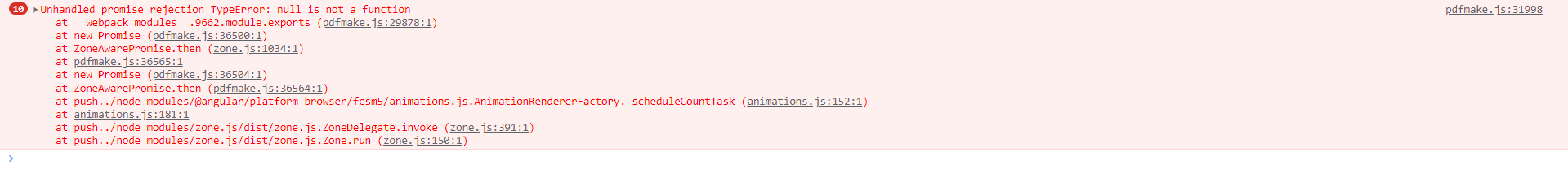 Unhandled promise rejection TypeError: null is not a function · Issue #2442 · bpampuch/pdfmake ...